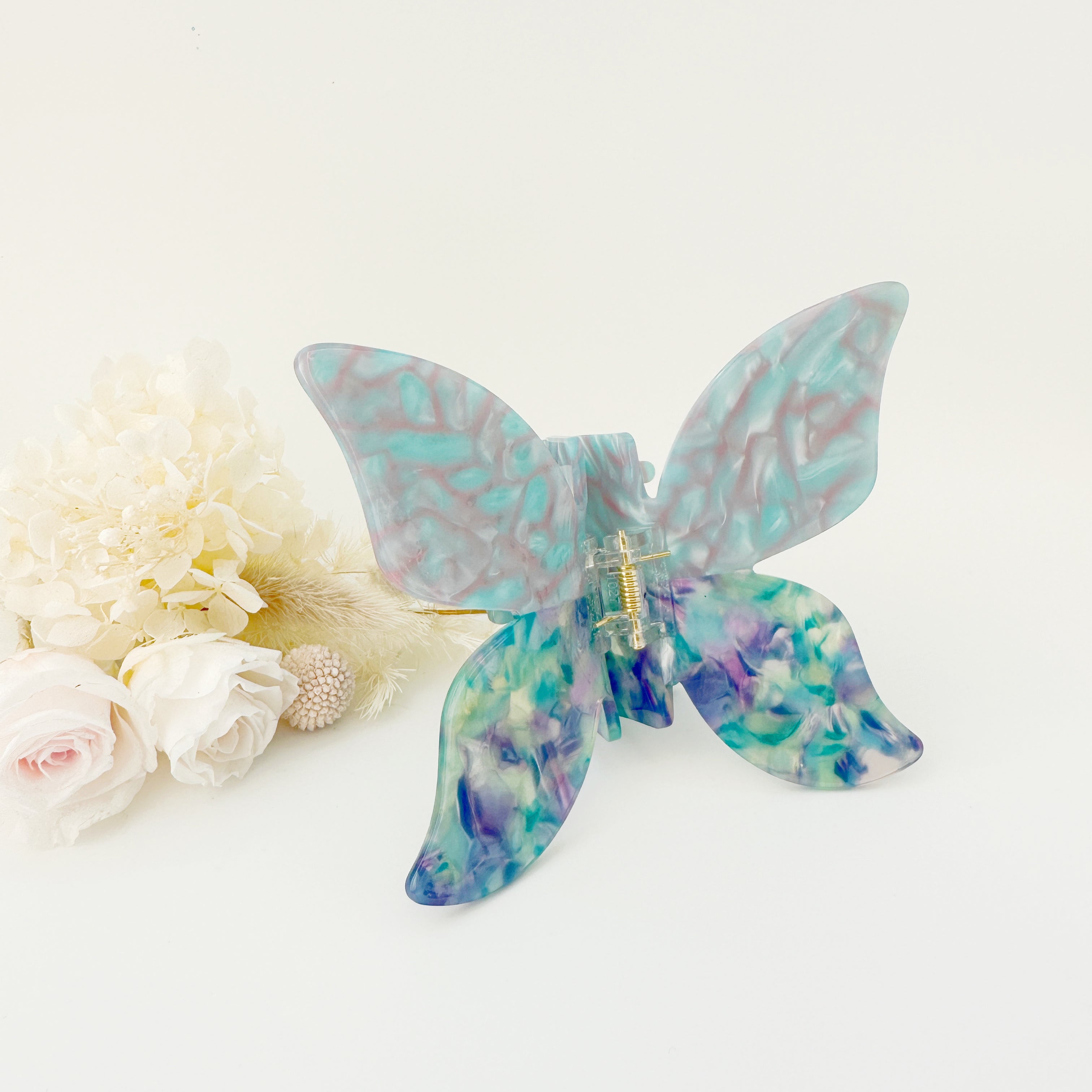 Large Butterfly Claw clips - Turquoise – MANGO JELLY