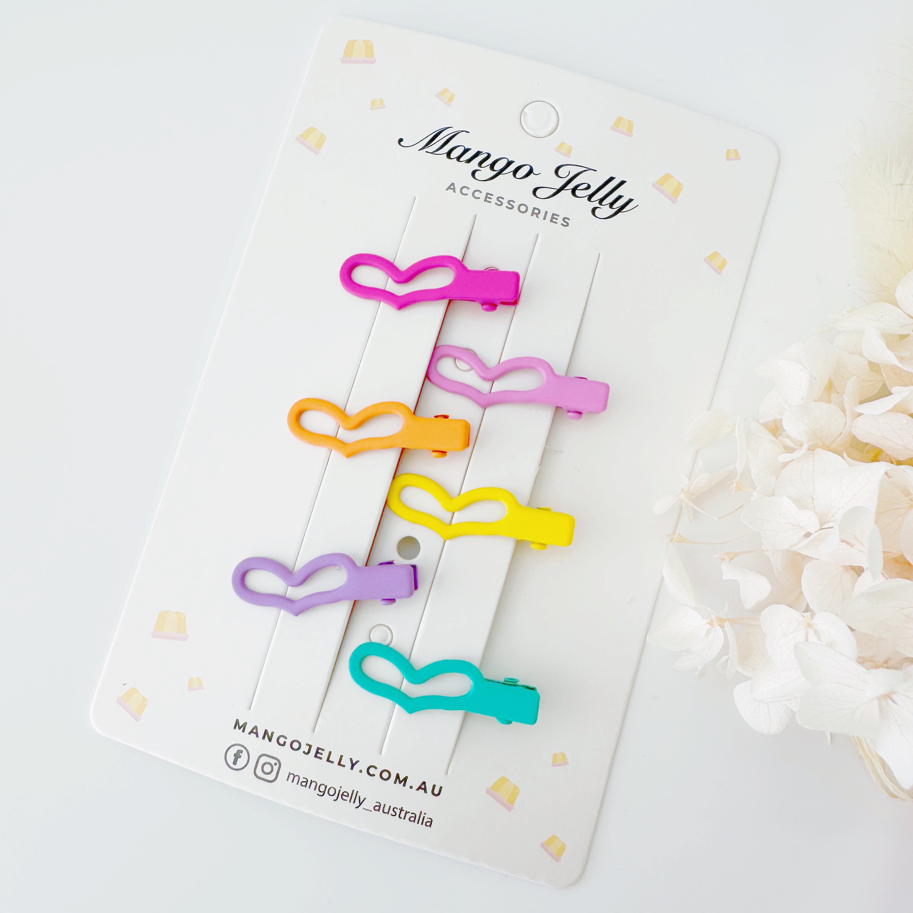 Small POP Pastel Clips palette 6 Pieces - HEART – MANGO JELLY