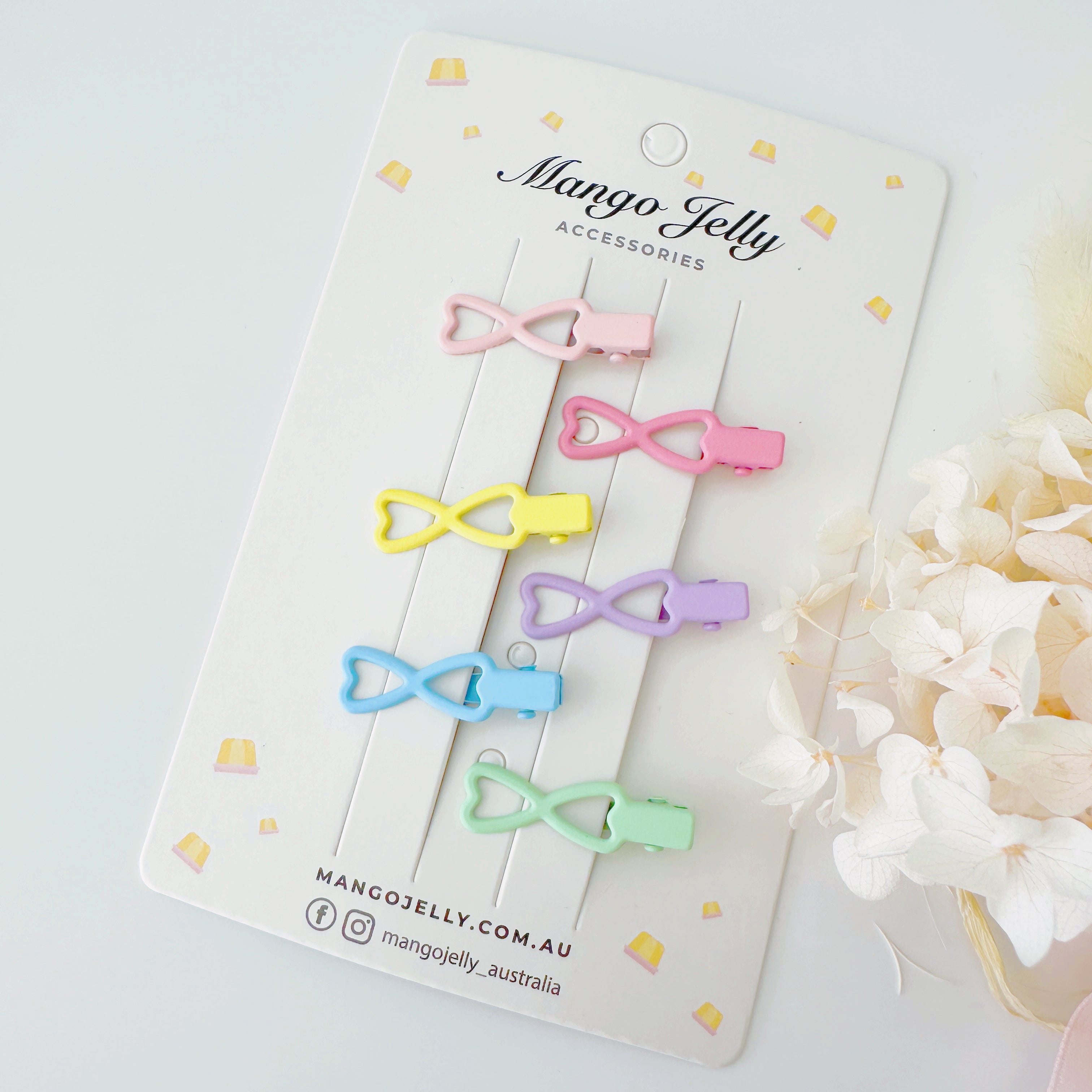 Small Soft Pastel Clips palette 6 Pieces - Ribbon – MANGO JELLY