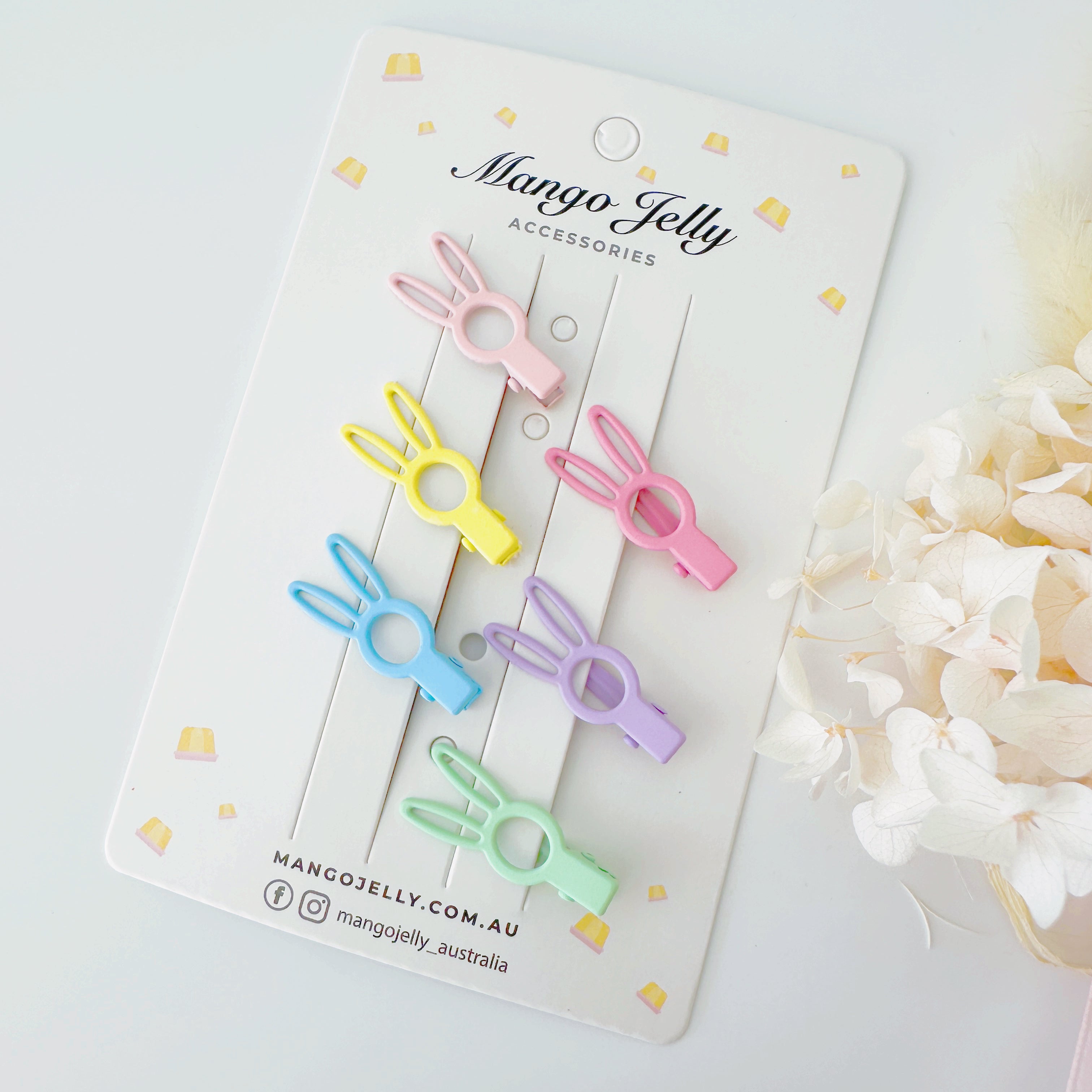 Small Soft Pastel Clips palette 6 Pieces - Rabbits – MANGO JELLY