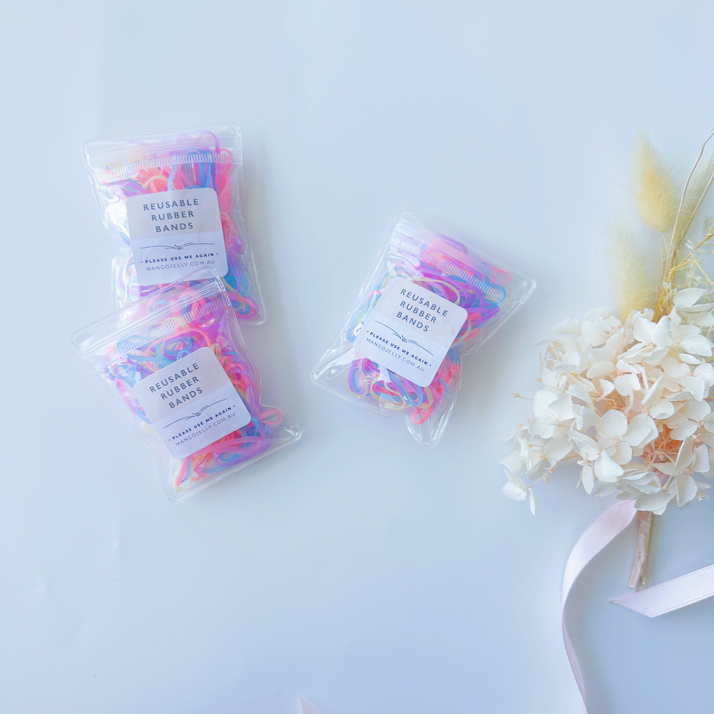 Reusable Jelly colour rubber bands (regular size 100 pcs) – MANGO JELLY