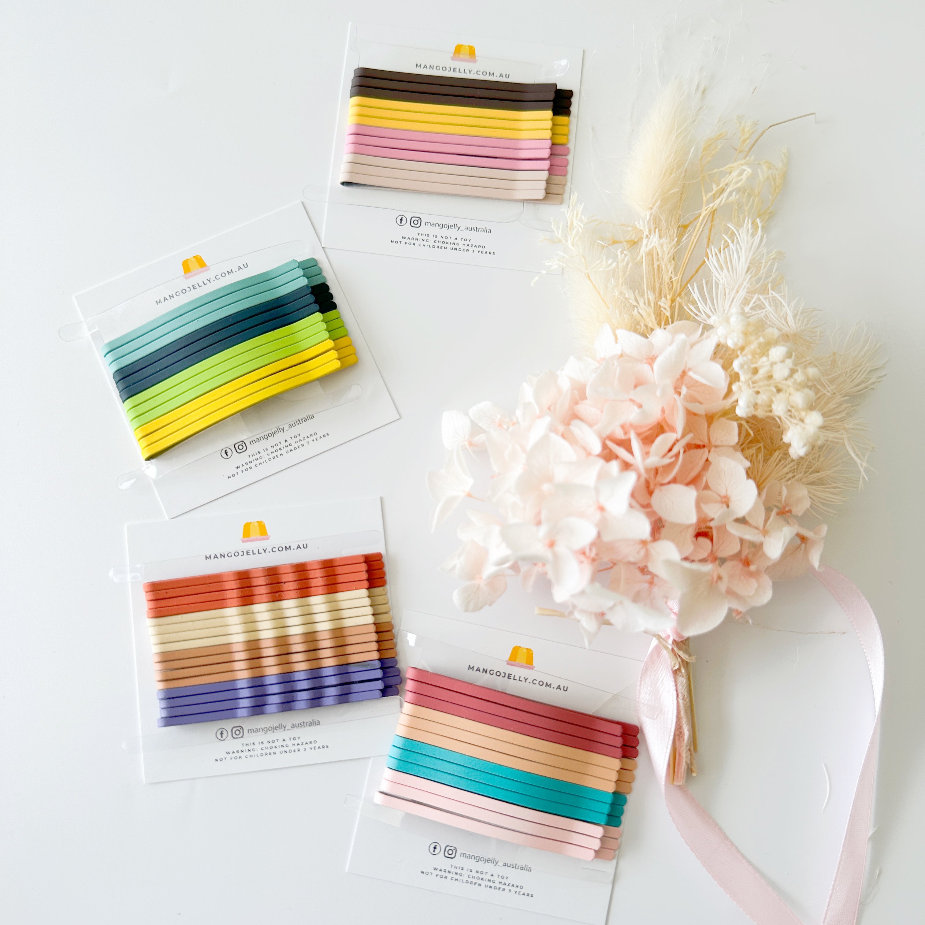 Pastel Coated Hair pins 16 pieces – MANGO JELLY