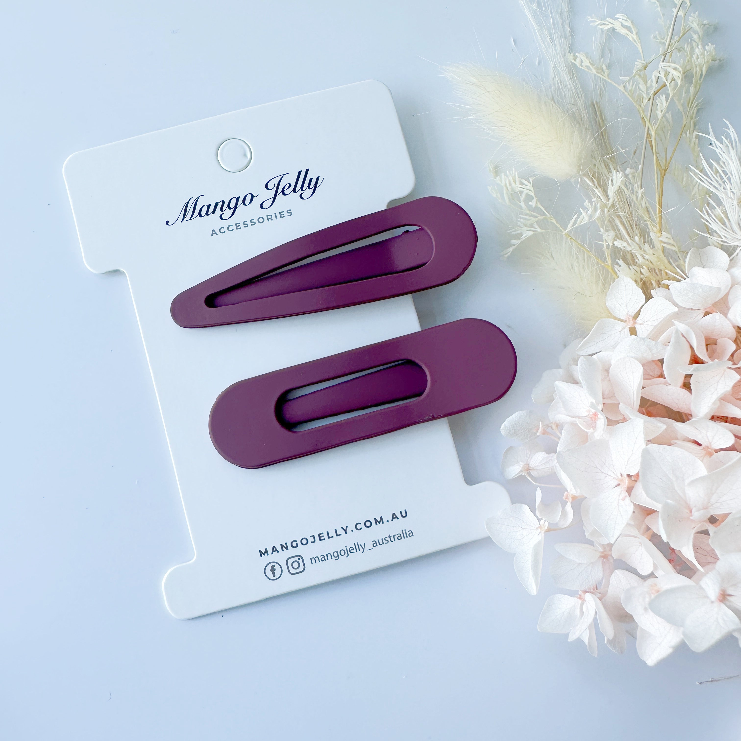 Large pastel coated alligator clips - deep purple – MANGO JELLY