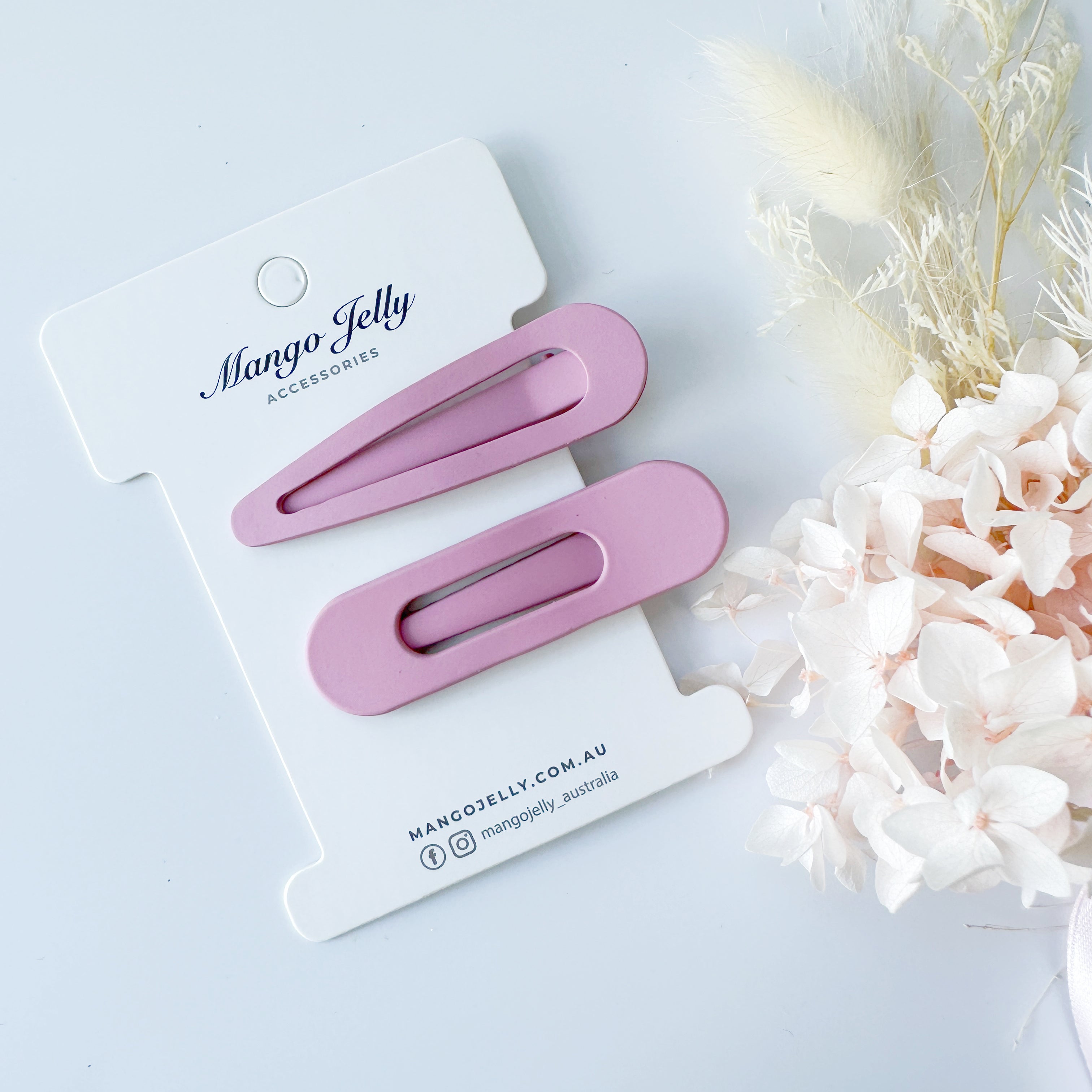 Large pastel coated alligator clips - pink – MANGO JELLY